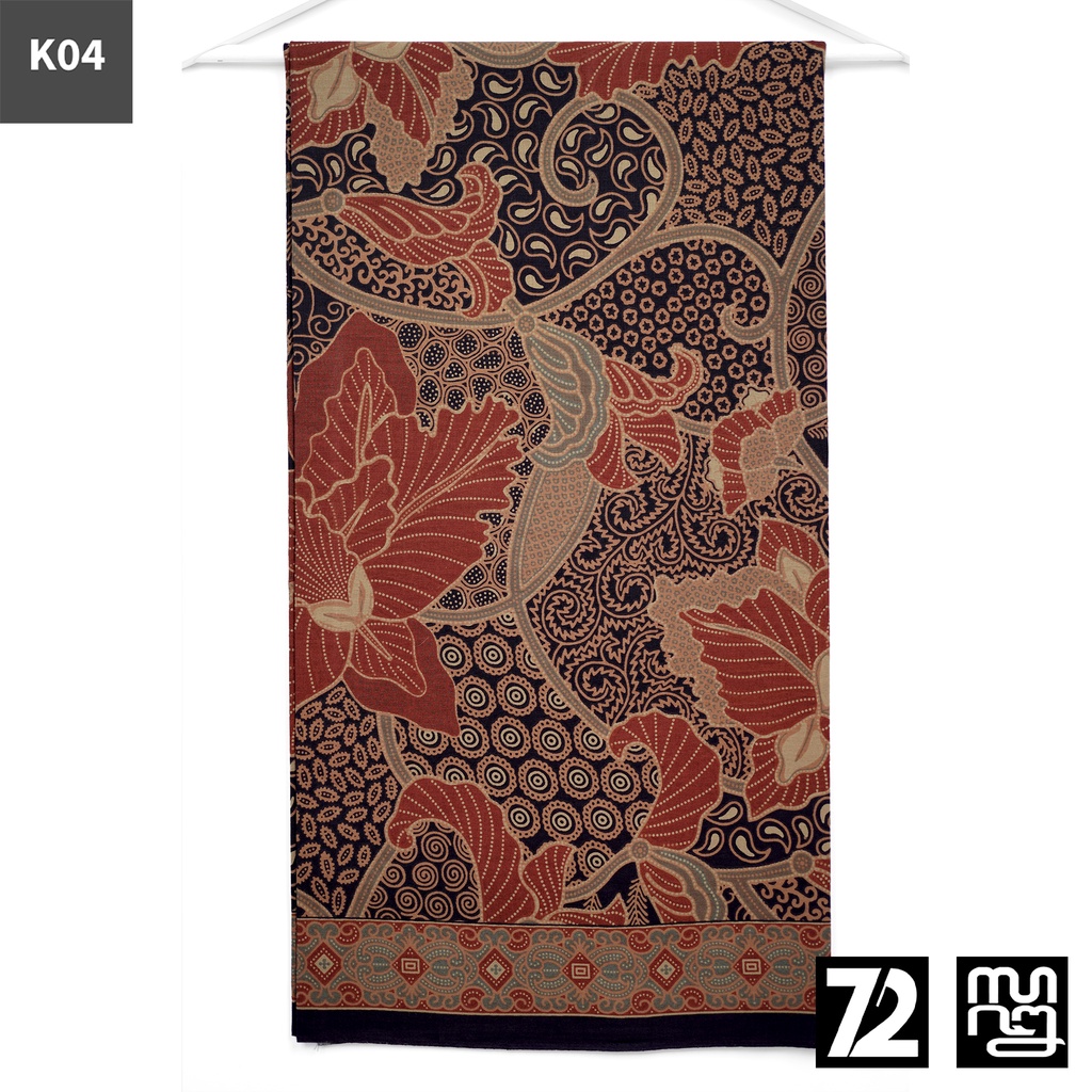 Jual KAIN BATIK PREMIUM Bahan Katun Motif Kembang Bali Warna Terracotta ...