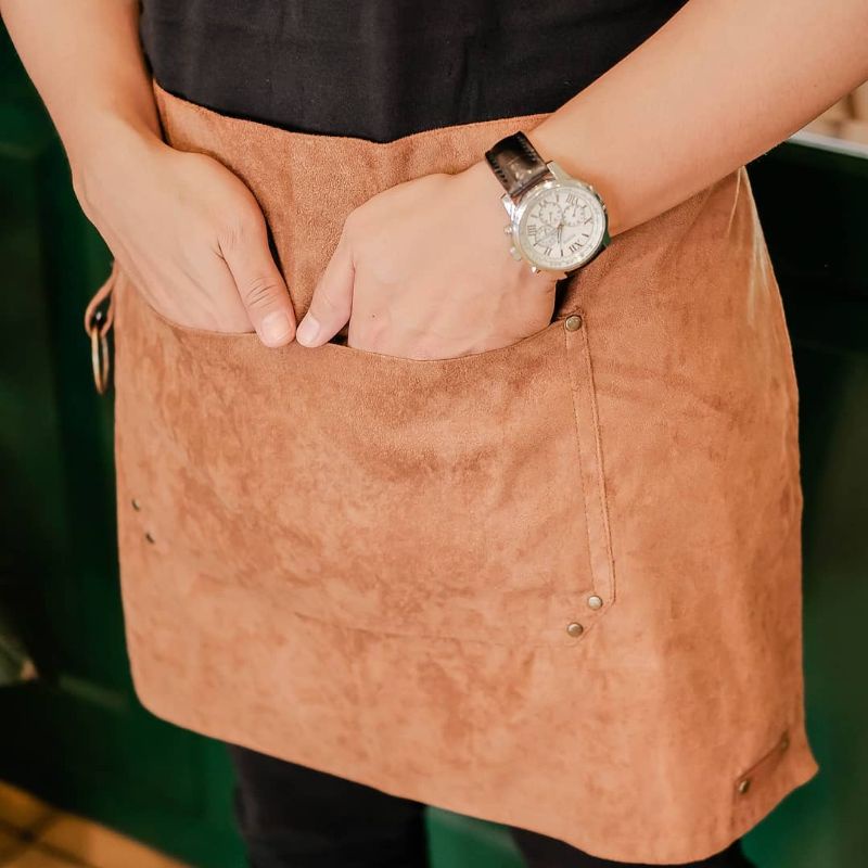 Jual Apron Waiters Suede Apron Setengah Badan Celemek Mini Apron Mini ...
