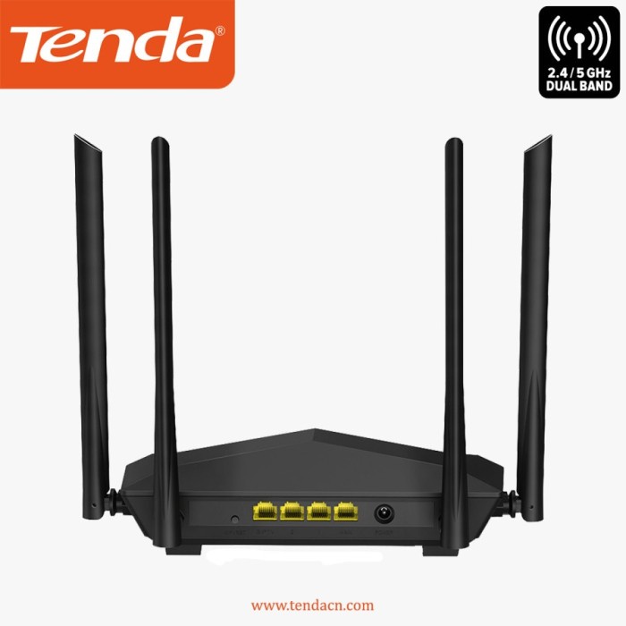 Jual Tenda AC6 Dual Band AC1200 MU-MIMO WiFi Wireless Router AC 6 AC ...