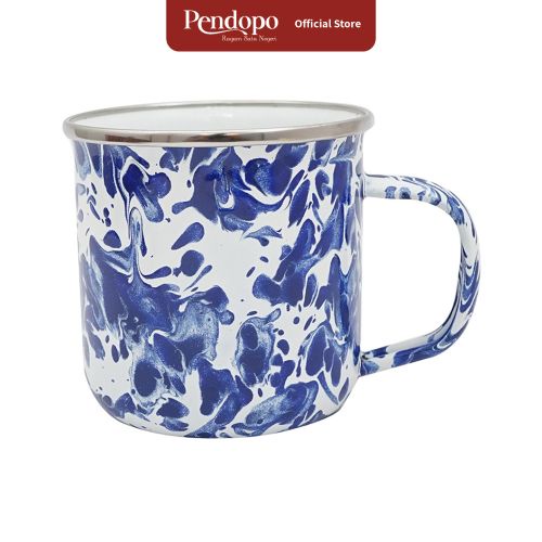Jual Pendopo 400 ml Mug Doreng - Biru Gelas Enamel Dengan Handle Cup ...