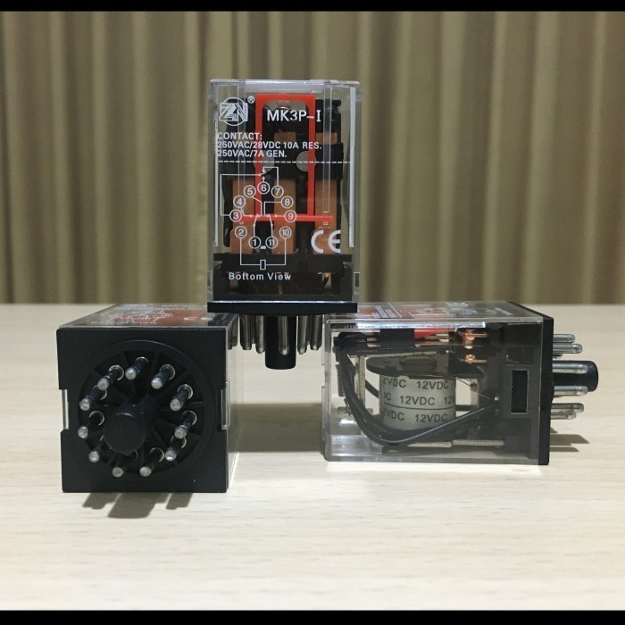 Jual PART2 RELAY MK3P OMRON ZN 11 PIN 10A 250V DC 12V 12 VOLT | Shopee Indonesia