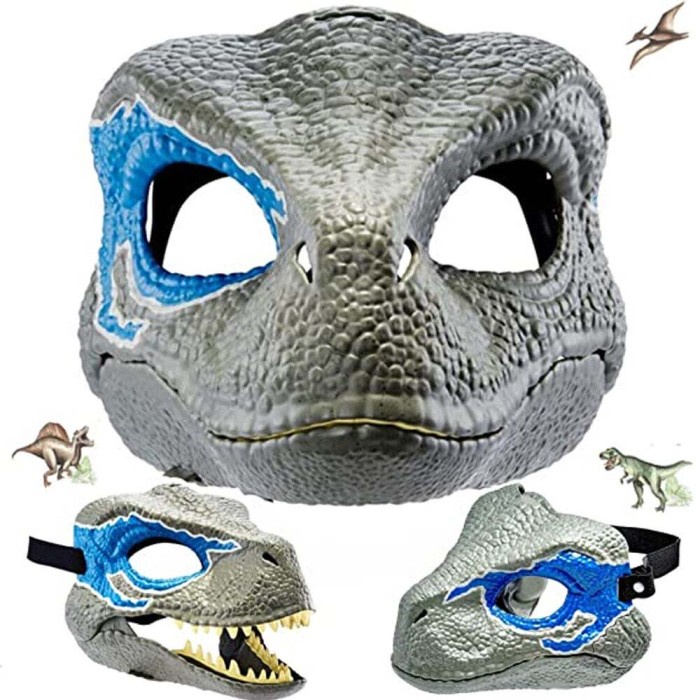 Jual Jurassic World Velociraptor Blue Mask Moving Dinosaurs Dino ...