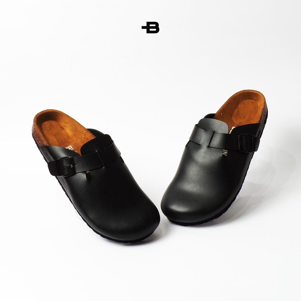 Jual SANDAL MULE BIRKEN PRIA - SAPPORO BLACK BROWN | Shopee Indonesia