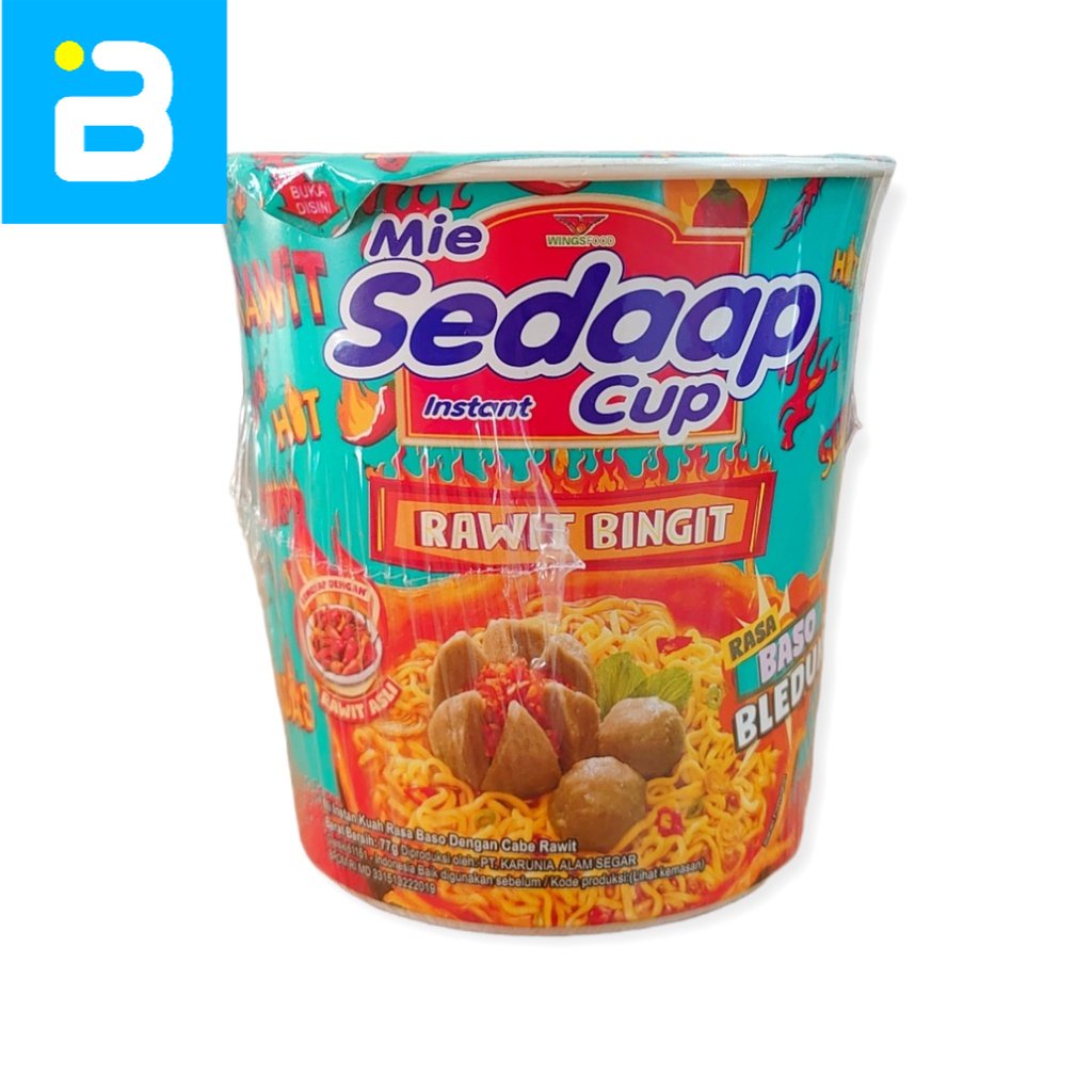 Jual Mie Sedaap Cup Rawit Bingit Baso Bleduk 77 G | Shopee Indonesia