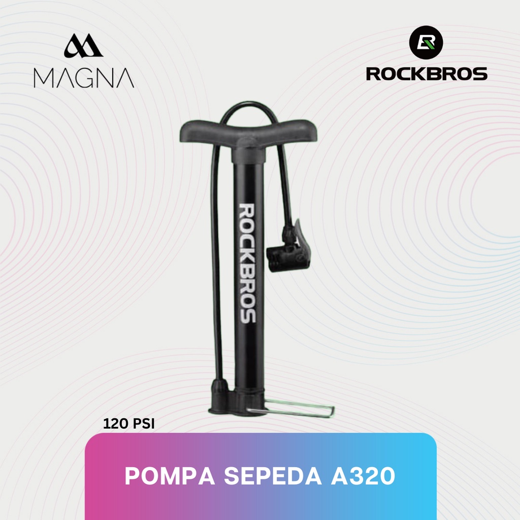 Jual Pompa Angin Ban Sepeda Rockbros A320 120 Psi Kecil Portable Kompa ...