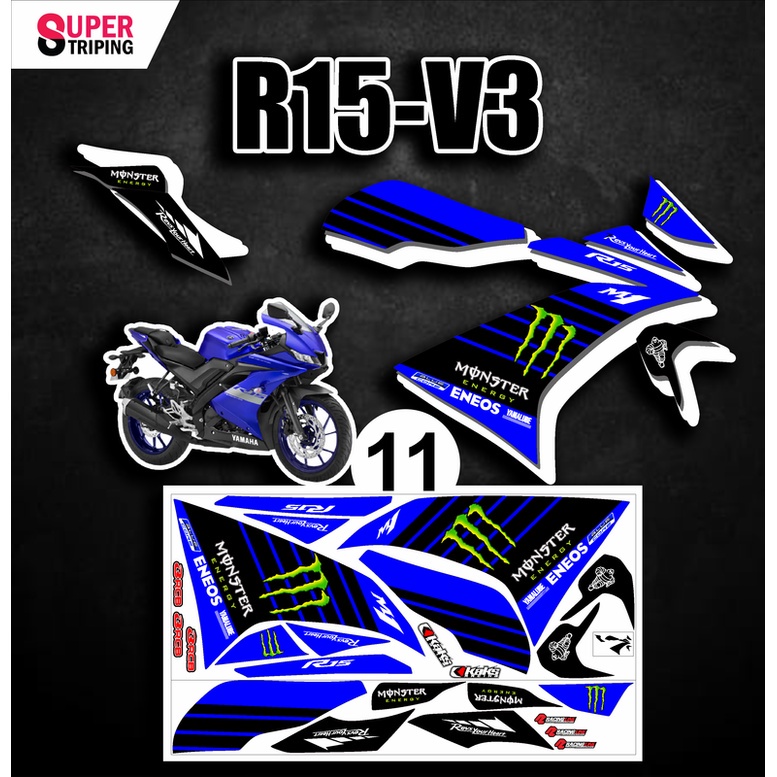 Jual STICKER R15 V3 Varian 11 - Tahun 2017 2018 2019 2020 2021 Desain ...