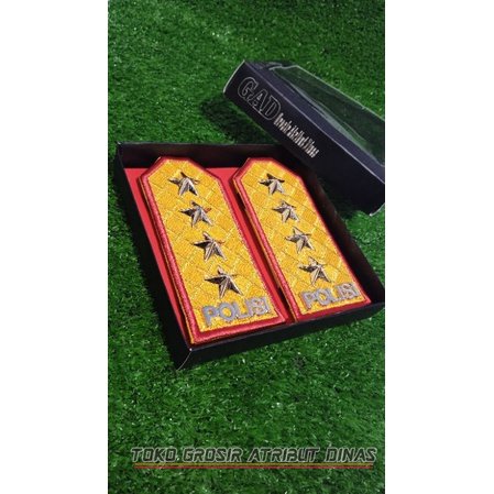 Jual Pangkat Pdu Polisi Bintang Empat Kain Kuning Emas Exclusive ...
