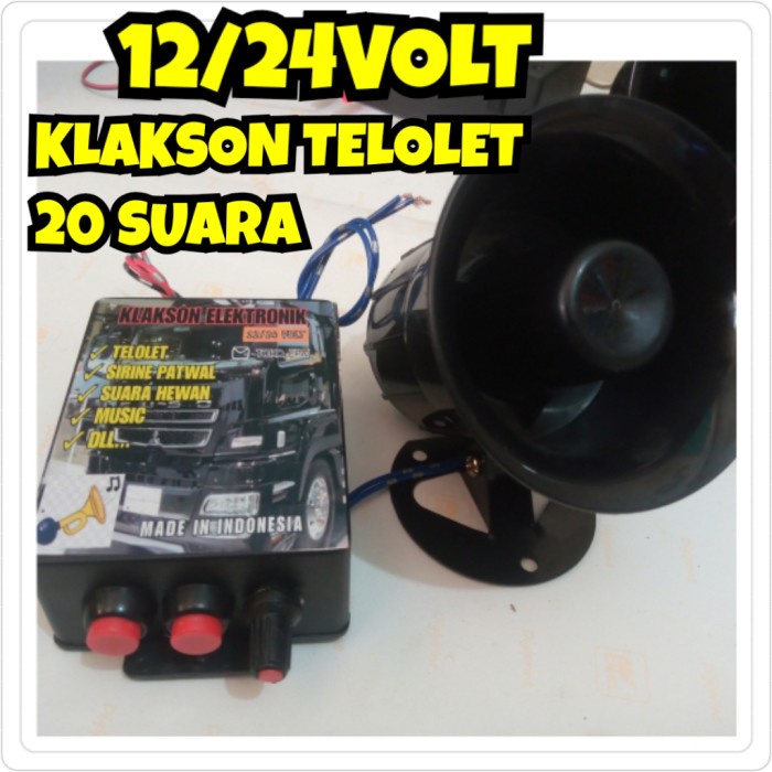 Jual klakson telolet Elektrik 20 suara bus truk carry dll 12/24 VOLT KODE 166 | Shopee Indonesia