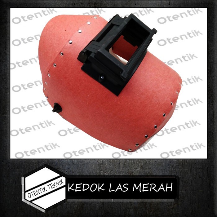Jual TOPENG KEDOK LAS MERAH - HELM LAS - safety pelindung wajah ...