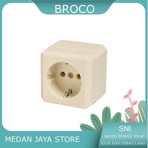 Jual Broco Stop Kontak Outbow Merk Broco 15410 Stop Segi OB 1 Lubang ...