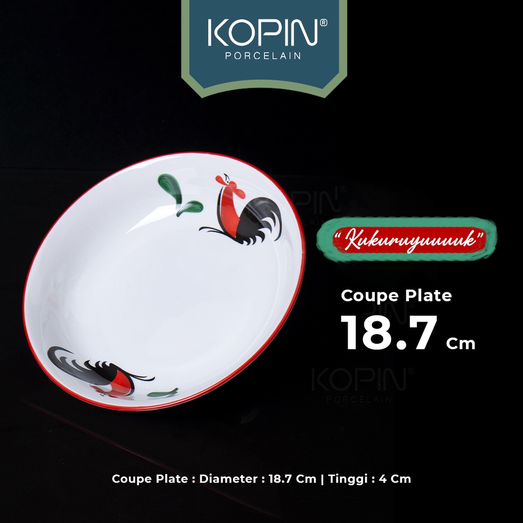 Jual Piring Makan Keramik Porcelain Ukuran Diameter 18cm Design ...