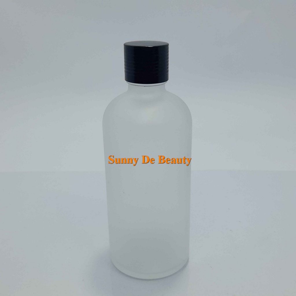 Jual Botol Kaca 100 ml Clear Frossted Br Tutup Drop Hitam Alumunium ...