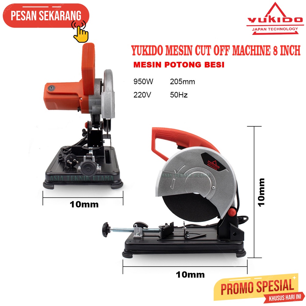 Jual NEW PROMO !! Yukido Mesin Potong Besi Cut Off Cutting Kating 8 ...