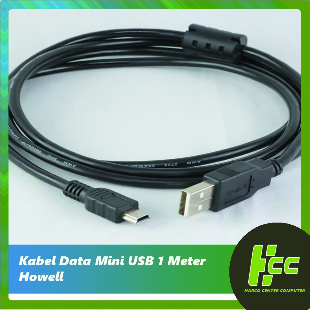 Jual Kabel Data USB 2.0 to Mini USB Howell 1 Meter | Shopee Indonesia