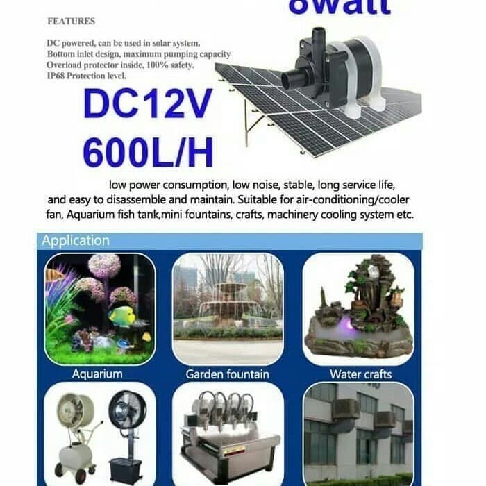 Jual Pompa Air 12v DC Mini Submersible Water Pump/Pompa Air 12v DC Mini ...