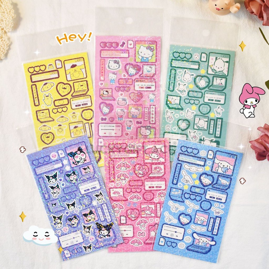Jual [Ready]Stiker Glitter Sanrio Characters/Stiker Decor Cinamoroll ...