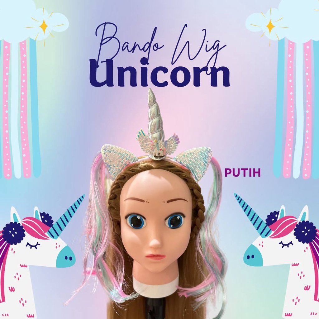 Jual Streetfashionkids.id - Aksesoris Bando Wig Unicorn Cantik Untuk ...