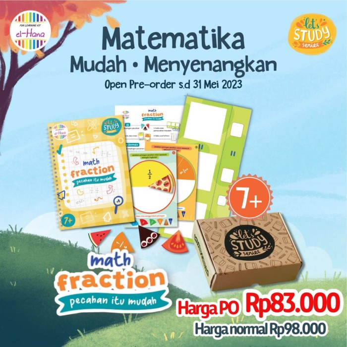 Jual Lets Study Math Fraction Belajar Pecahan Matematika | Shopee Indonesia