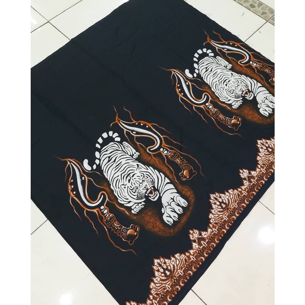 Jual KAIN BATIK PREMIUM MOTIF MACAN PUTIH (SOGAN) | Shopee Indonesia