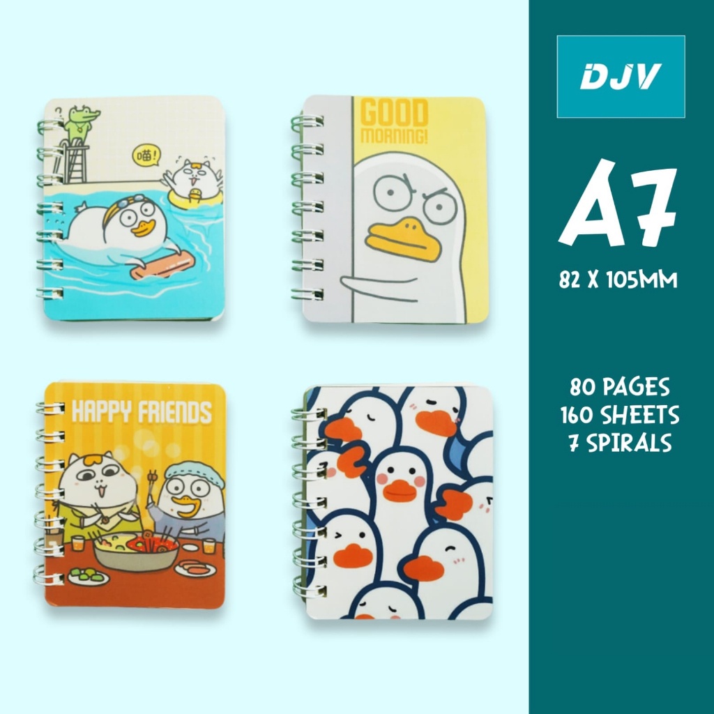 Jual Memo Note Book Ring Motif Buku Kecil A7 Spiral Notebook Mini Isi ...