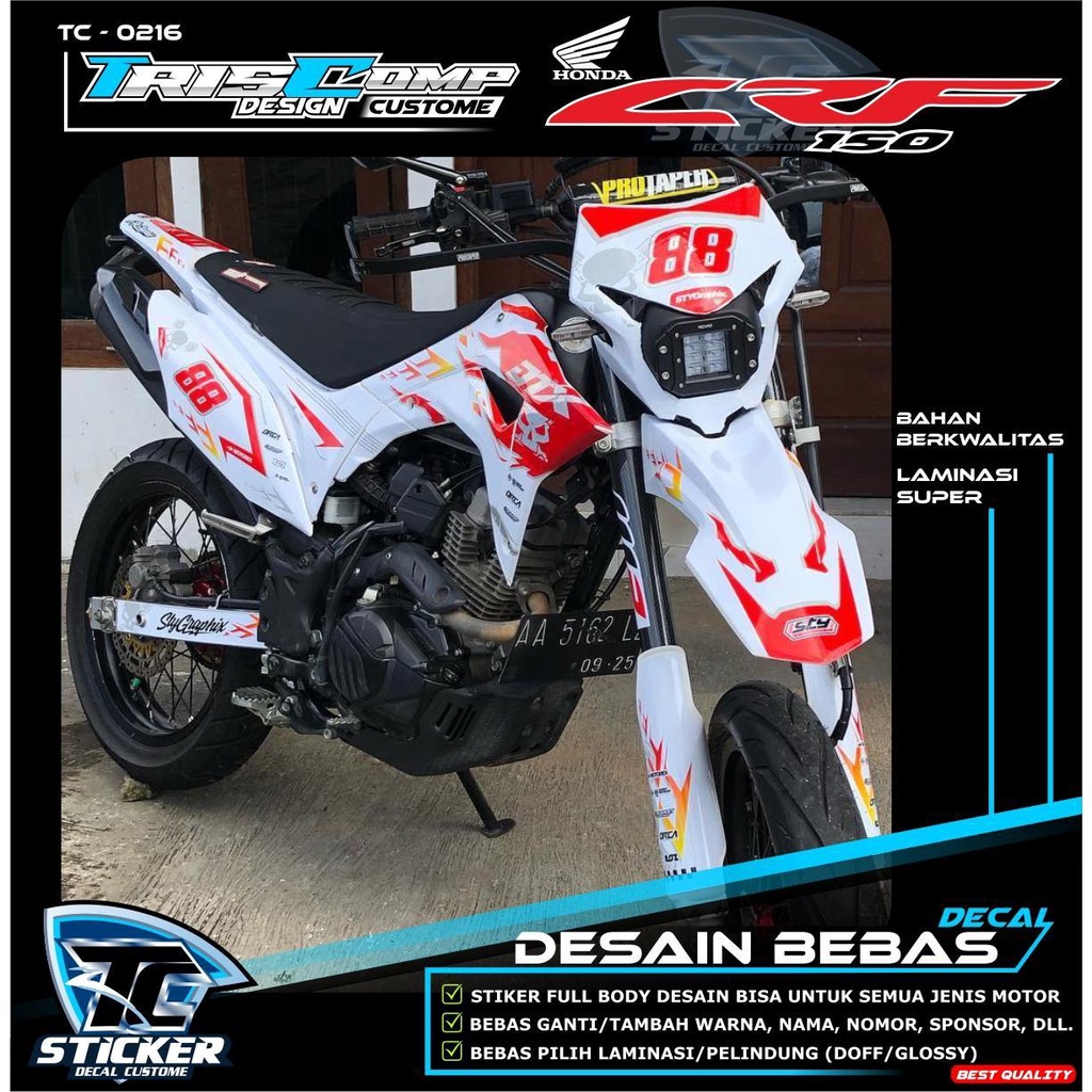 Jual (Decal Bisa Request) Sticker Decal Motor CRF 150 L FullBody Super ...