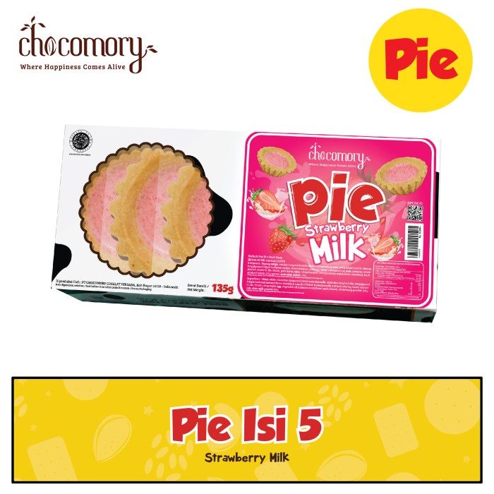 Jual Chocomory Strawberry Pie isi 5 135g | Shopee Indonesia