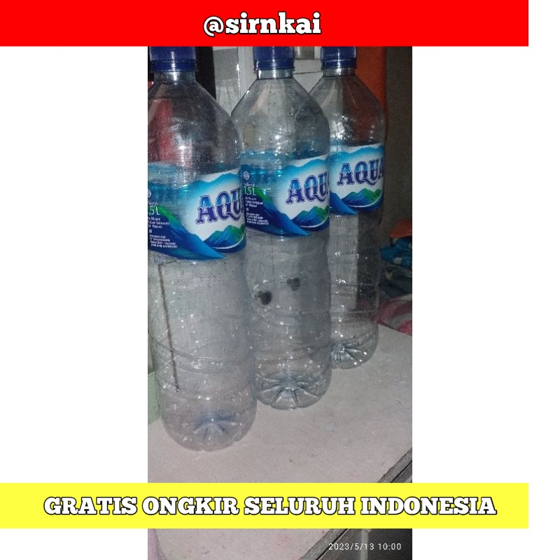 Jual BOTOL BEKAS AQUA 1,5LITER BERSIH ( KWALITAS OKE) /BOTOL BEKS AIR ...