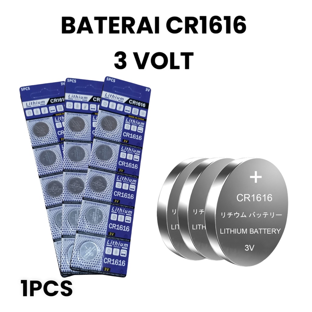 Jual Battery Baterai Batre Kancing Bulat Button Cell CR1616 CR-1616 CR ...