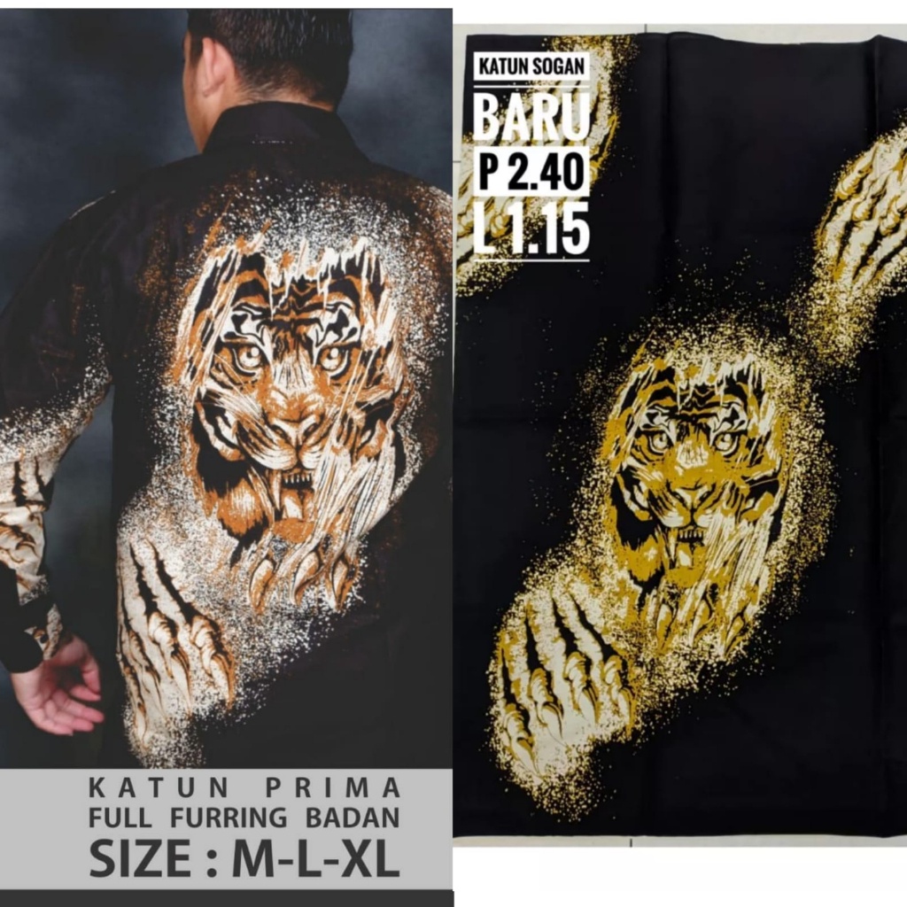 Jual Kain Batik SOLO motif harimau maung sunda | Shopee Indonesia