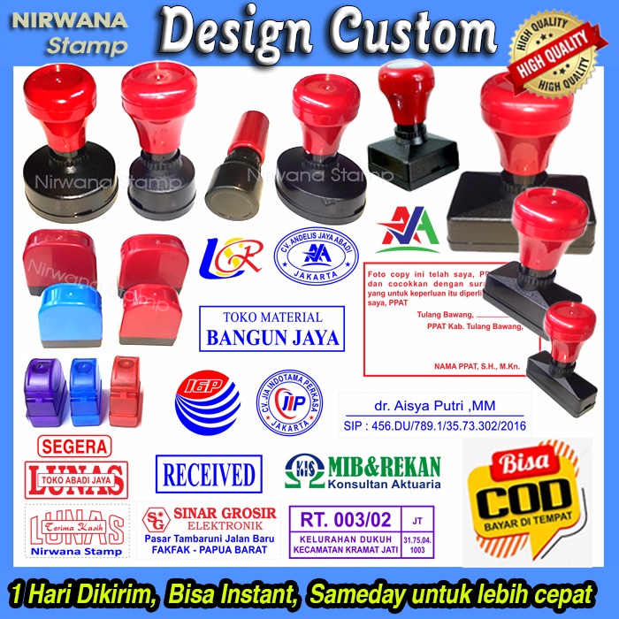 Jual Stempel Custom / Stempel Logo / Stempel Nama | Shopee Indonesia