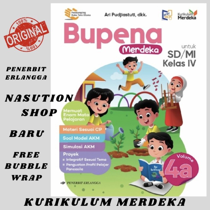Jual Buku Bupena Volume 4A 4B 4C 4D Kelas 4 SD Erlangga Kurikulum Merdeka - BUPENA 4A | Shopee ...