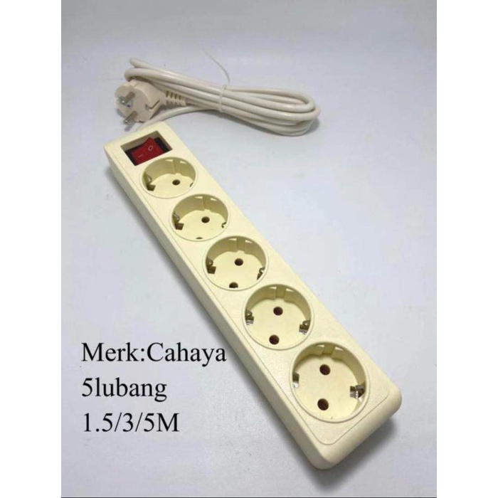 Jual *COD* Colokan listrik 5 lubang 5 meter ( 5lbg 5m) SNI STOPKONTAK STOP KONTAK - 5L 3M ...
