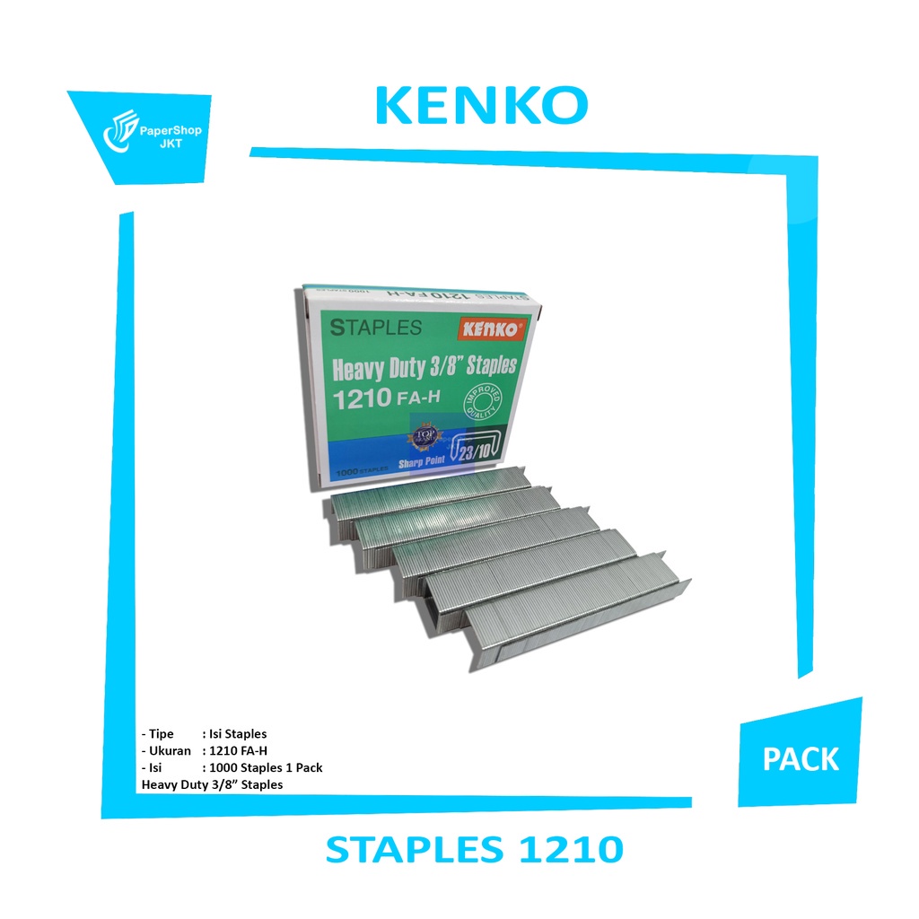 Jual KENKO - Isi Staples No.1210 - Refill Stapler No 1210 - Pack ...
