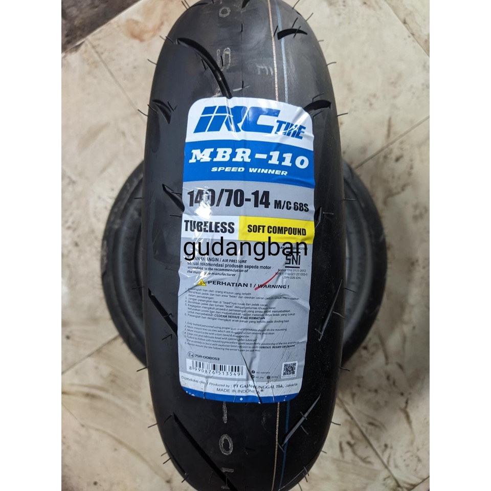 Jual ( RING 14 ) MBR110 IRC 140 / 70 - 14 Ban Motor Aerox Xmax Soft ...