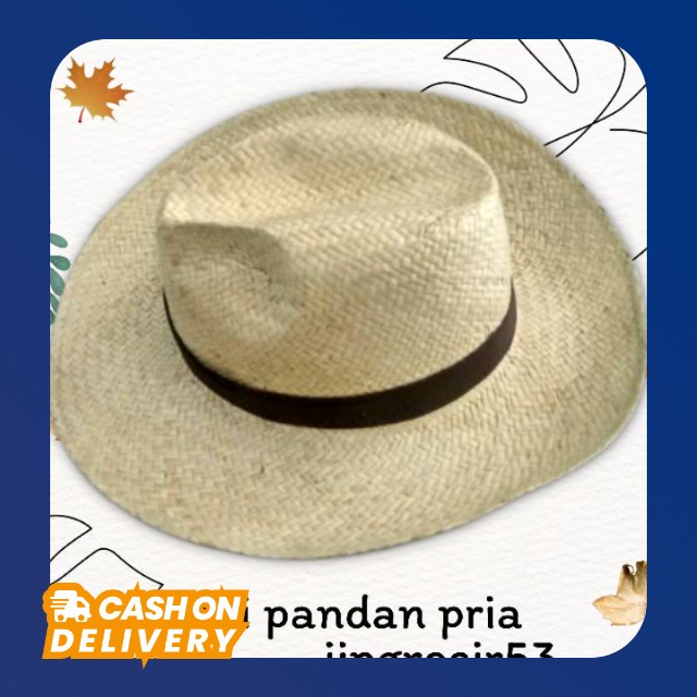 Jual TOPI ANYAMAN PANDAN TOPI PANDAN KOBOI TOPI UNIK TOPI PANTAI ...