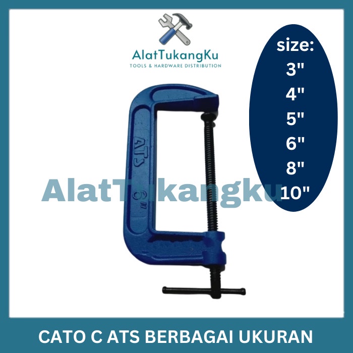 Jual ATS Clamp Klem C 3 INCH Catok Press Jepit Besi Kayu / Alat ...