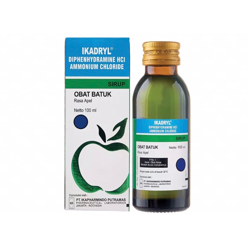 Jual Ikadryl Obat Batuk Rasa Apel 100ml & 60ml / Ikadryl Sirup - MURAH ...