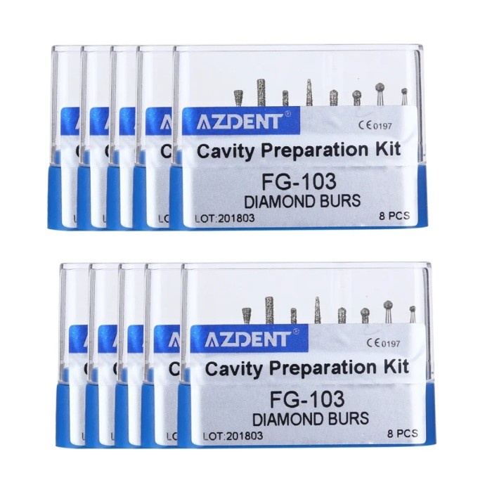 Jual Dental Burs Kit Cavity Preparation Set Bor Gigi | Shopee Indonesia