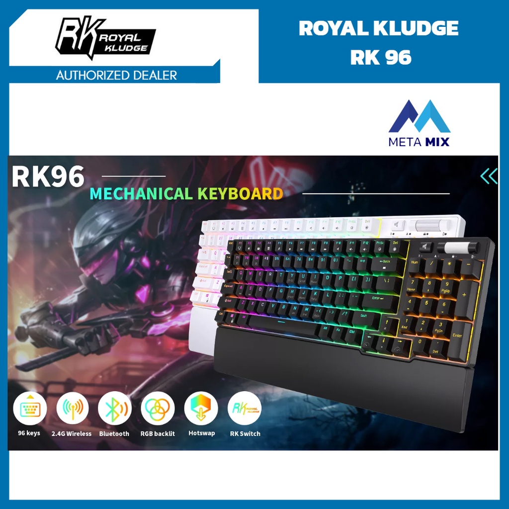 Jual ROYAL KLUDGE RK96 WIRELESS MECHANICAL KEYBOARD GAMING RGB HOTSWAP ...