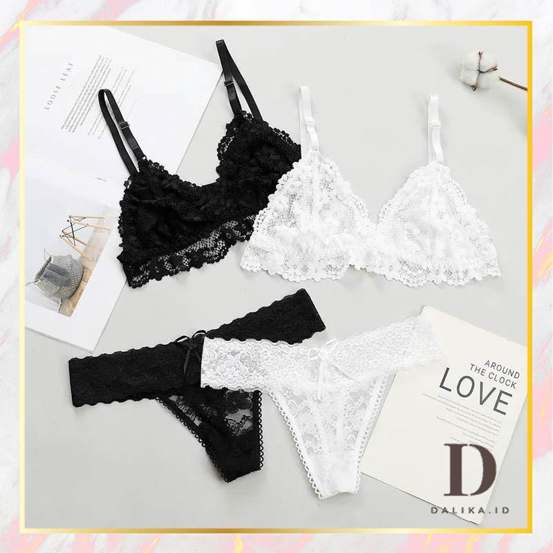 Jual Bra Set BH Setelan Dalaman Brief Transparan Tanpa Kawat Brallete ...