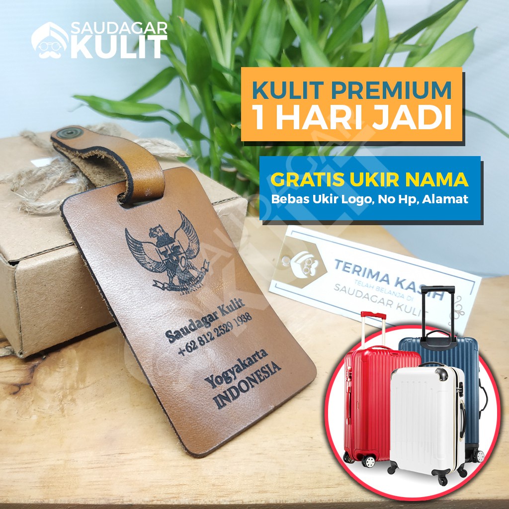 Jual KOPER TAG KULIT ASLI PENANDA BAGASI PENANDA TAS TRAVEL LUGGAGE ...