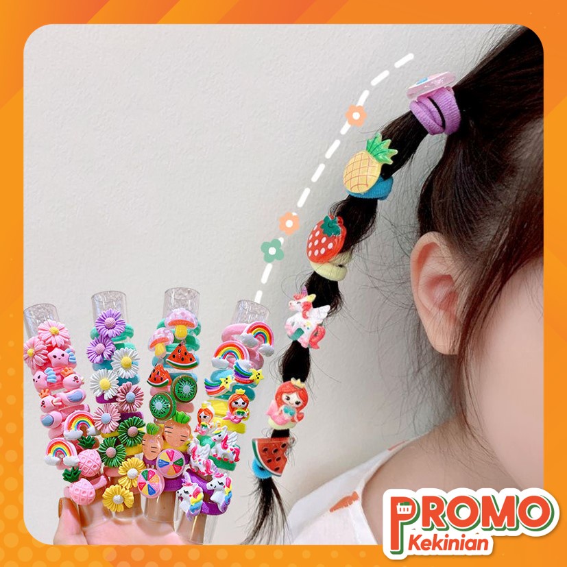 Jual PROMO KEKINIAN - F5384 Ikat Rambut Anak Set 10 in 1 / Ikat Rambut ...