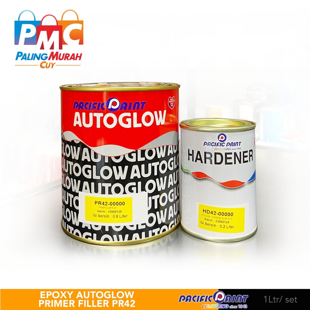 Jual Epoxy Autoglow PR42 Primer filler 2K + Hardener 1L/set | Shopee ...