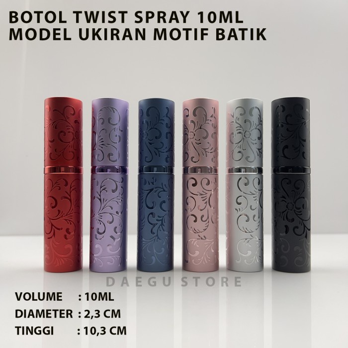 Jual SALE Botol Twist and Spray 10ml Model Putar Ukiran Batik - Refill ...