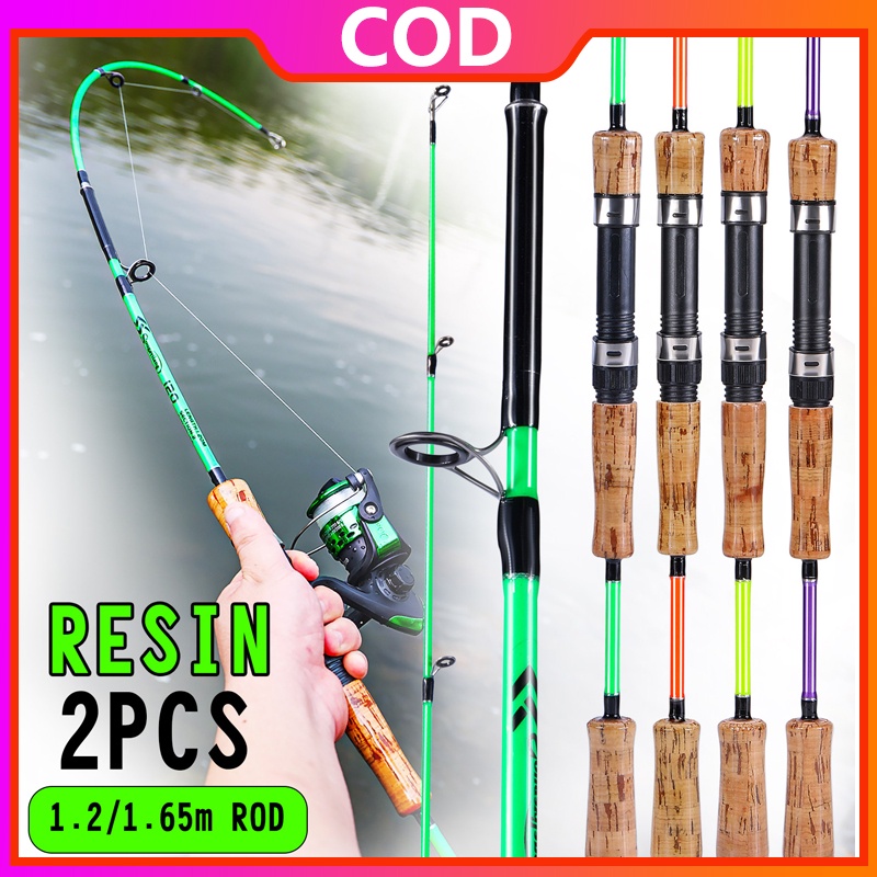Jual Sougayilang Resin Joran Pancing Spinning Fishing Rod 1.2/1.65 m 2 Seksi Sea Fishing Rod ...