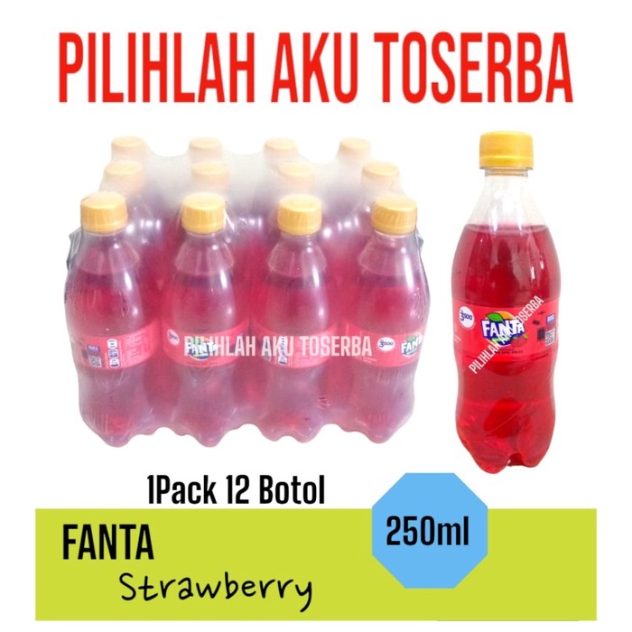 Jual Fanta Strawberry MINI Botol Pet Imut - ( HARGA 1 PACK ISI 12 botol ...