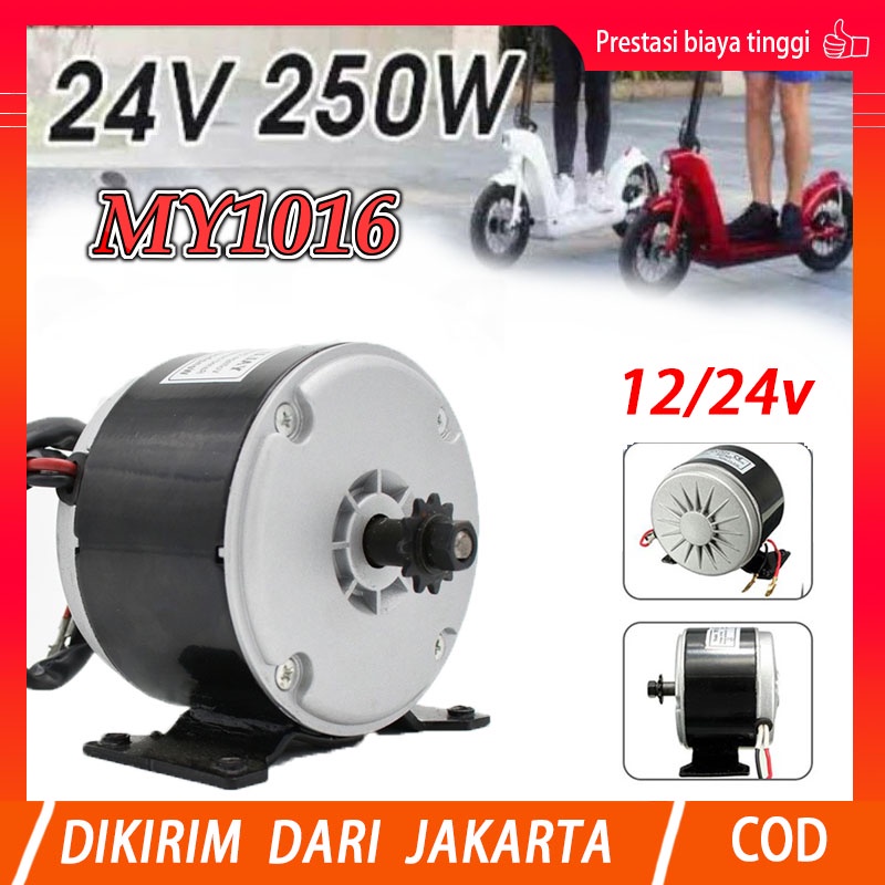 Jual Dinamo Motor Electric Bike MY1016 12V/24V 250w DC Motor MY1016 24V ...