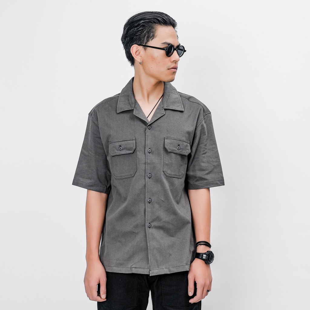 Jual Bespoke Project - Workshirt Grey | Shopee Indonesia