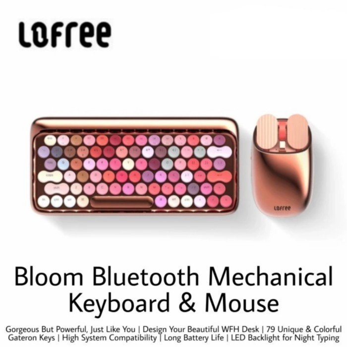 Jual Lofree Colorfull Bloom mechanical keyboard Mouse set | Shopee ...