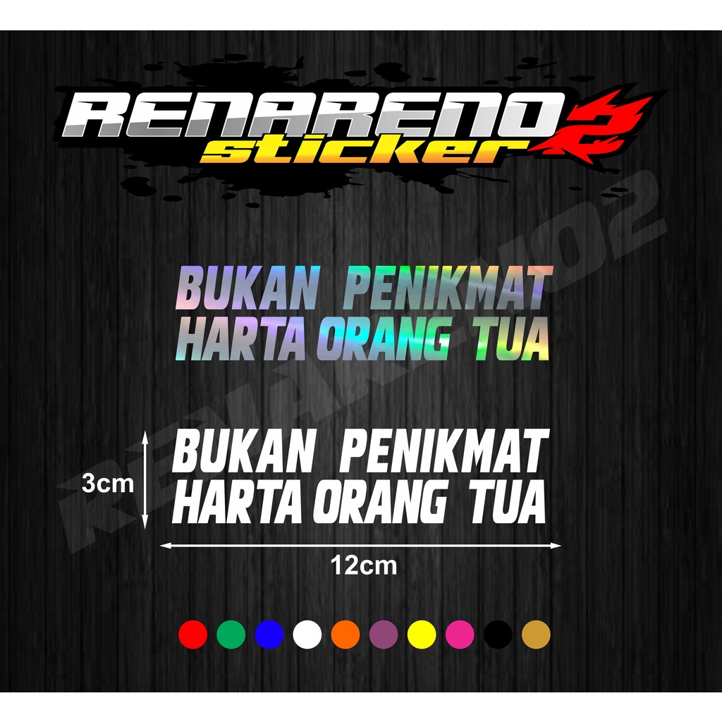 Jual STICKER CUTTING VIRAL BUKAN PENIKMAT HARTA ORANG TUA | Shopee ...